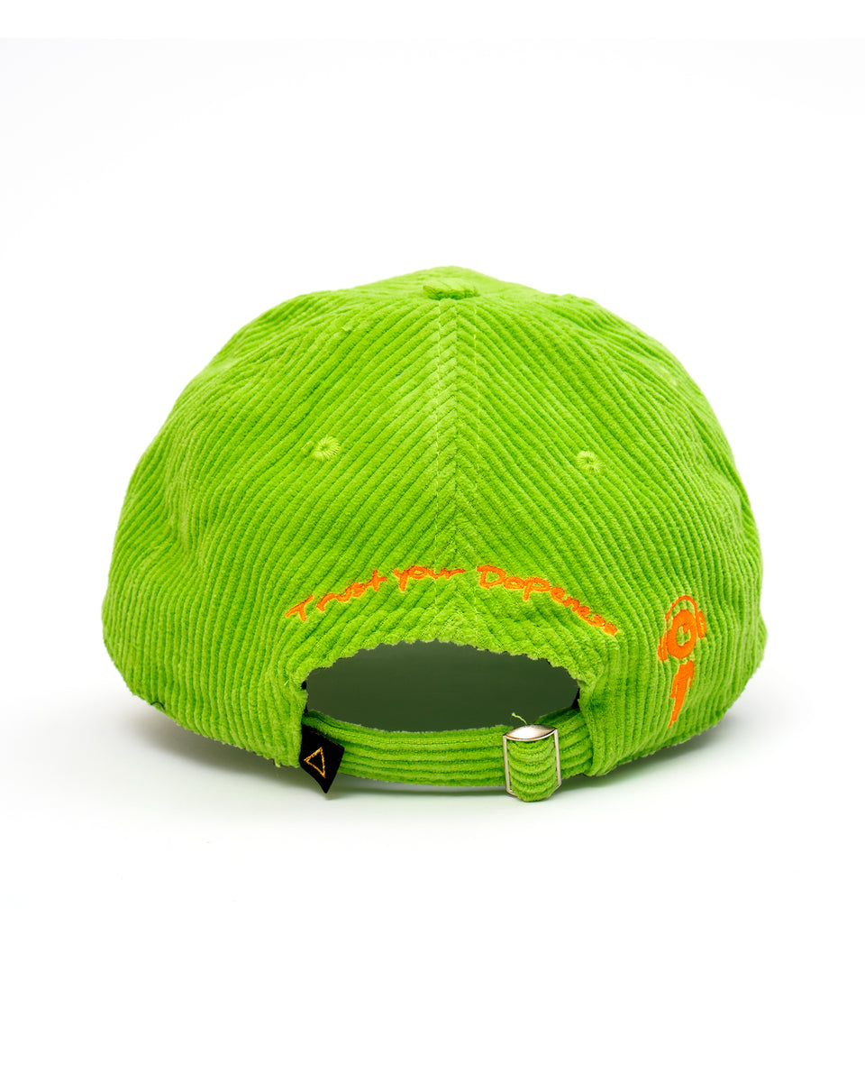 TRUST YOUR DOPENESS Corduroy Dad Hat - Lime Green – Triangulo Swag